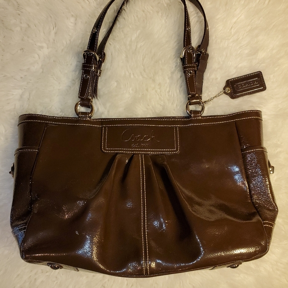 Coach | Bags | Coach Z25842 Brown Leather Shoulder Bag Purse | Poshmark